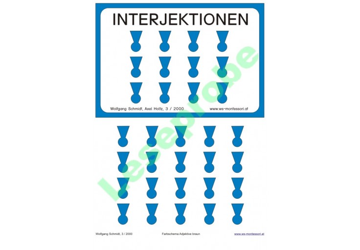 Interjektionen, Adj. braun - 1. Schulstufe - Alter