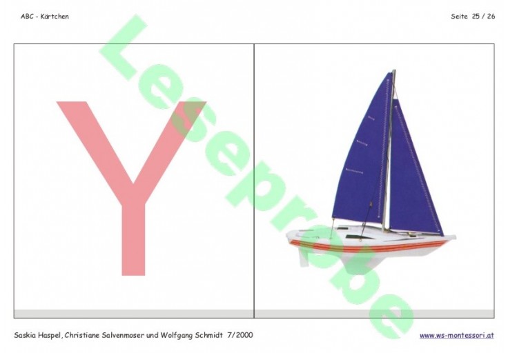 ABC Karten - 1. Schulstufe - Alter